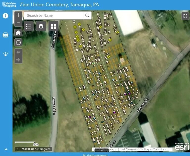GIS Cemetery Mapping - Featured Maps - ViaVista Mapping