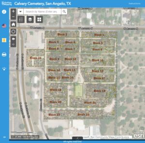 GIS Cemetery Mapping, GIS Survey Map